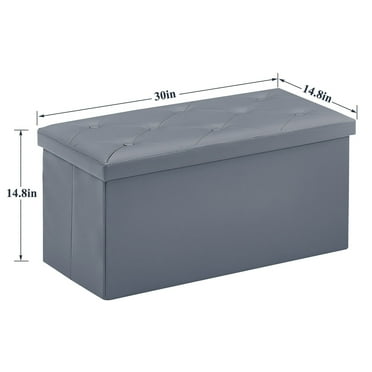 Zimtown 43'' Ottoman with Storage Organizer, Footstool with Flip-up Lid ...