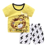 2 PC Toddler Boys Cotton Summer Clothes Sets Casual Cartoon Short ...