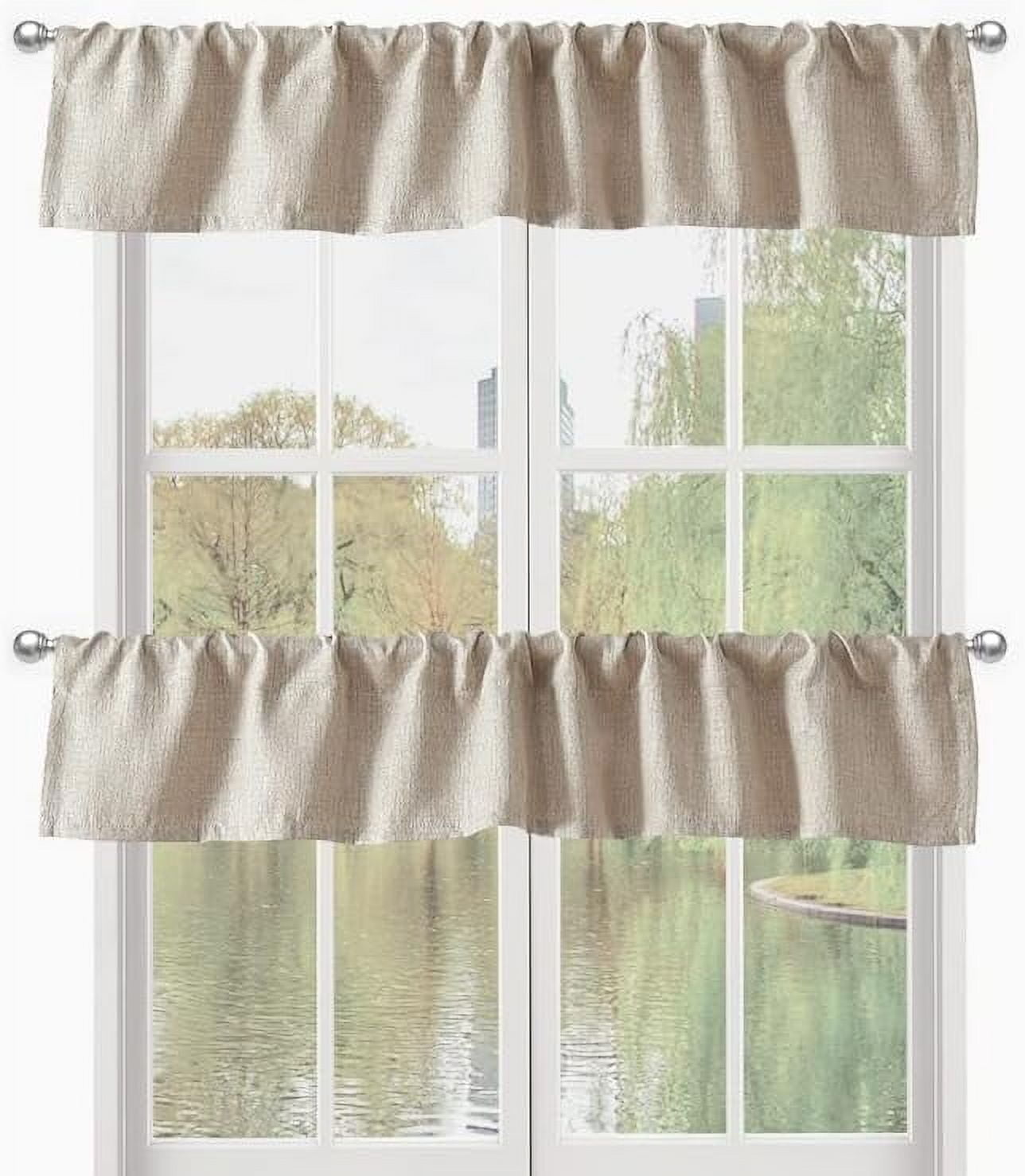 2 PC Valance for Window 10 Inch Length,Kitchen Window Valances Light ...