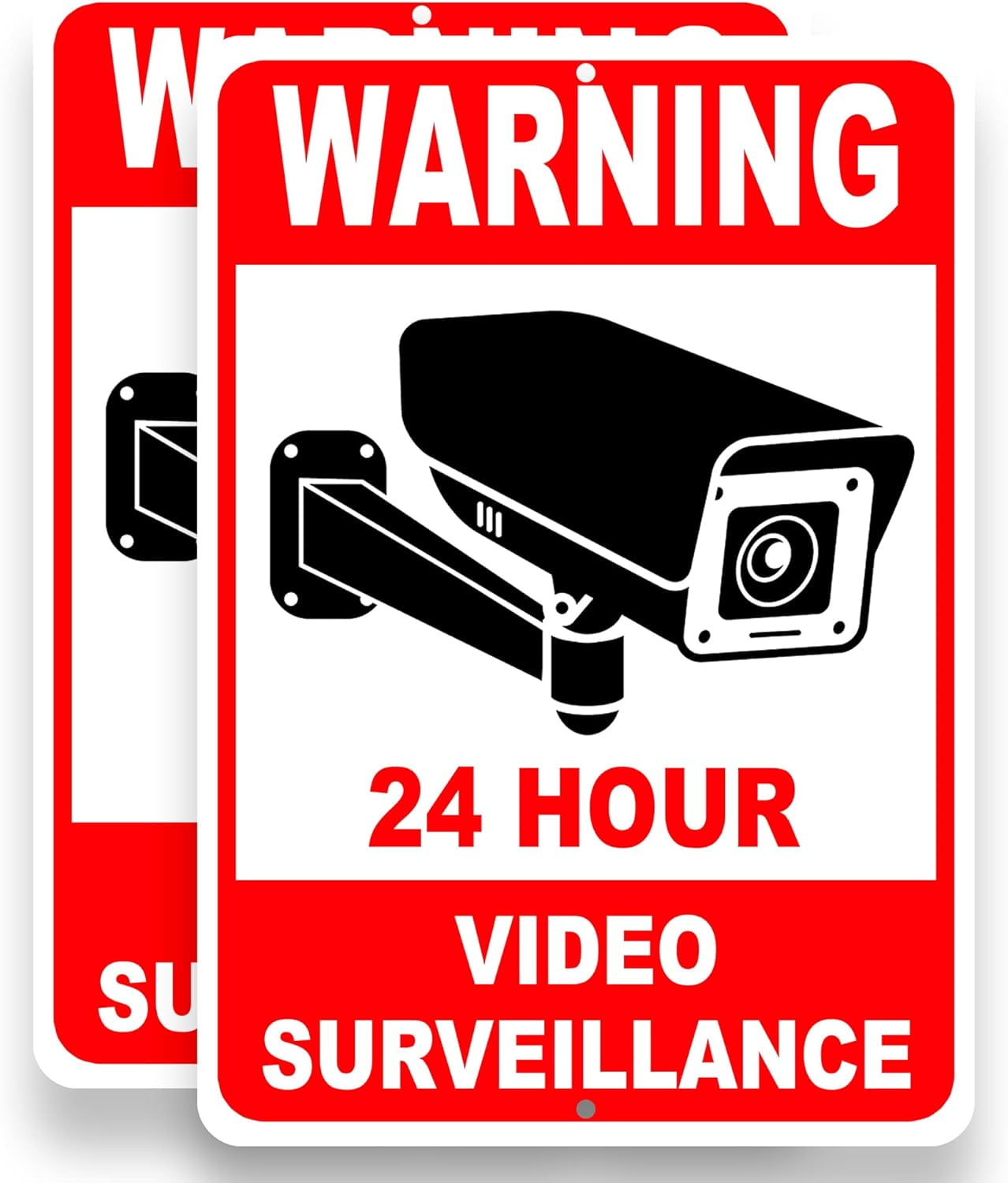 2 PC Video Surveillance Sign - 10x7 Aluminum Your on Camera Signs ...