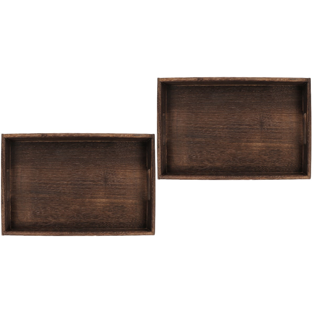 2 PC Wooden Tray Solid End Tables Serving Trays Pearlescent - Walmart.com