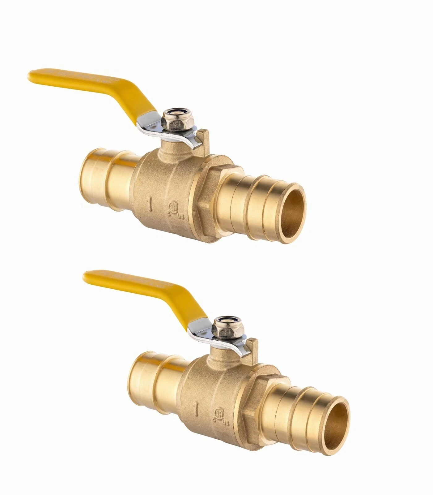 2 PCS 1-inch Pex-A Pipe Expansion F1960 Full Port Brass Ball Valves ...