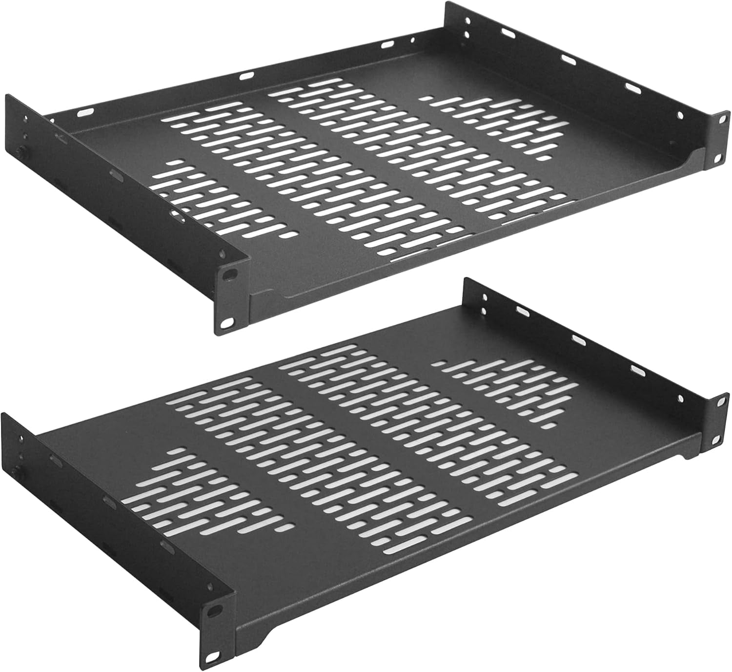 2 PCS 10” Rack Shelves for 19 inches Network Rack & Cabinets, 1U Rack ...