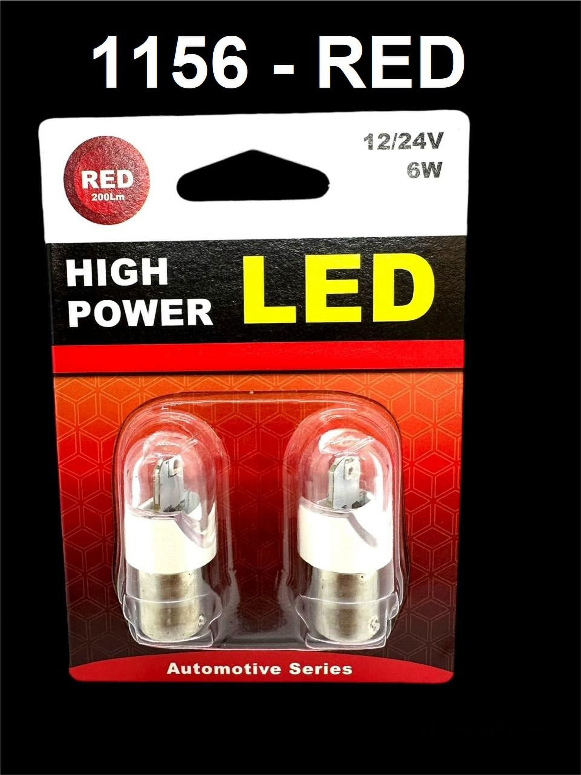 2-PCS - 1156 RED Kaupa Advance Premium LED Light Bulb Replacement 12 ...