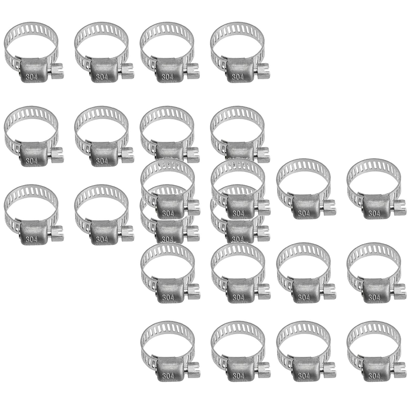 Mini Utility Clamps, Utility Clamp, Tools 12 Pack Hose Clamps Stainless Steel Clamps Worm Gear ...