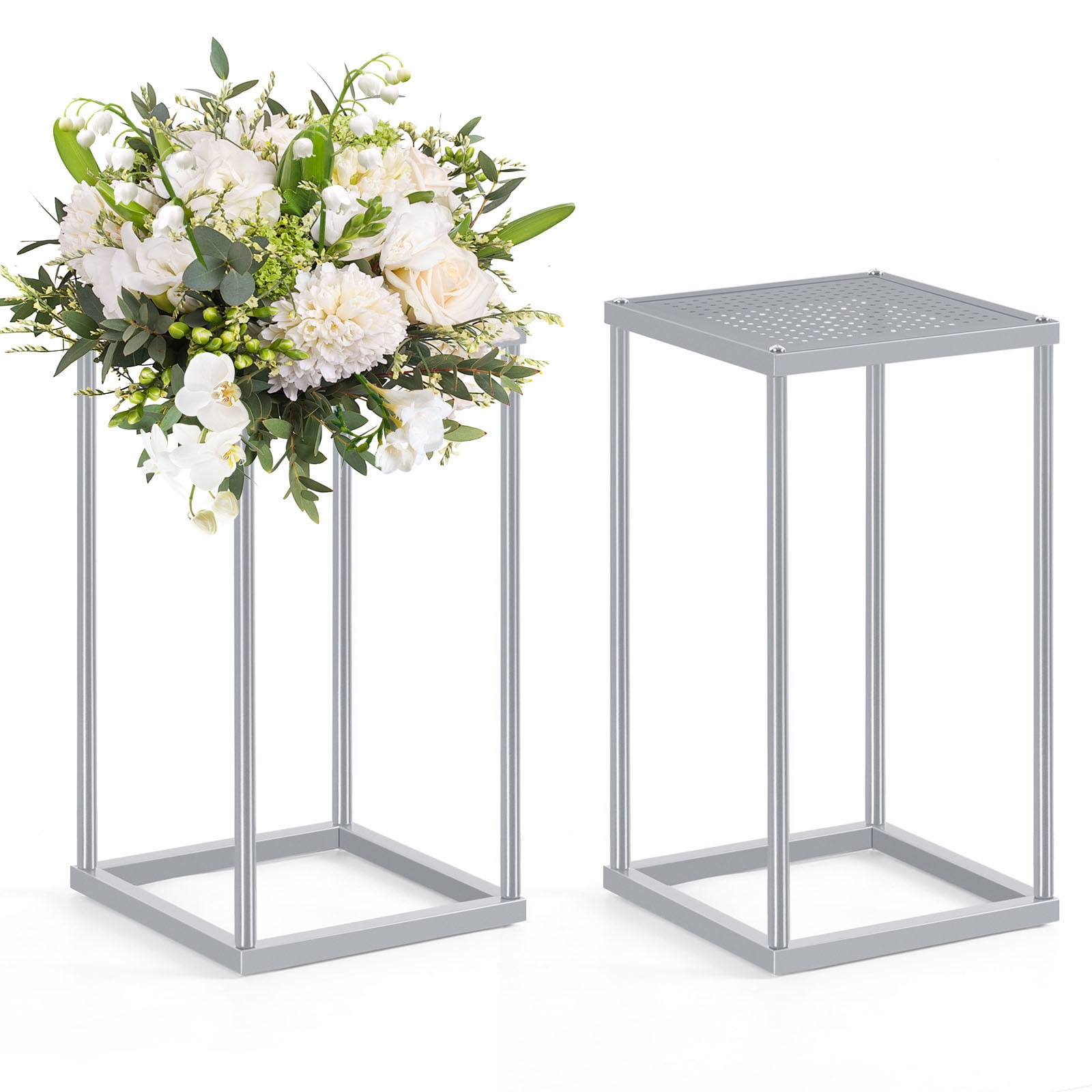 2 PCS 15.7in Wedding Centerpieces for Tables with Mesh Plates for Party ...
