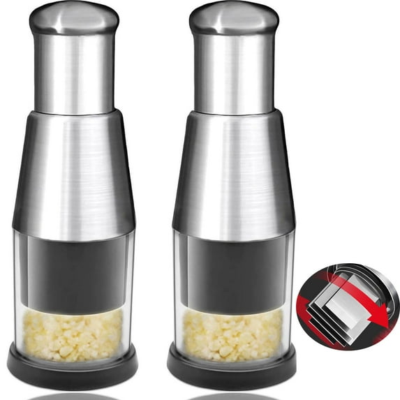 2 PCS 2025 Upgraded Stainless Steel Compact Mini Dicer Food Functional ...