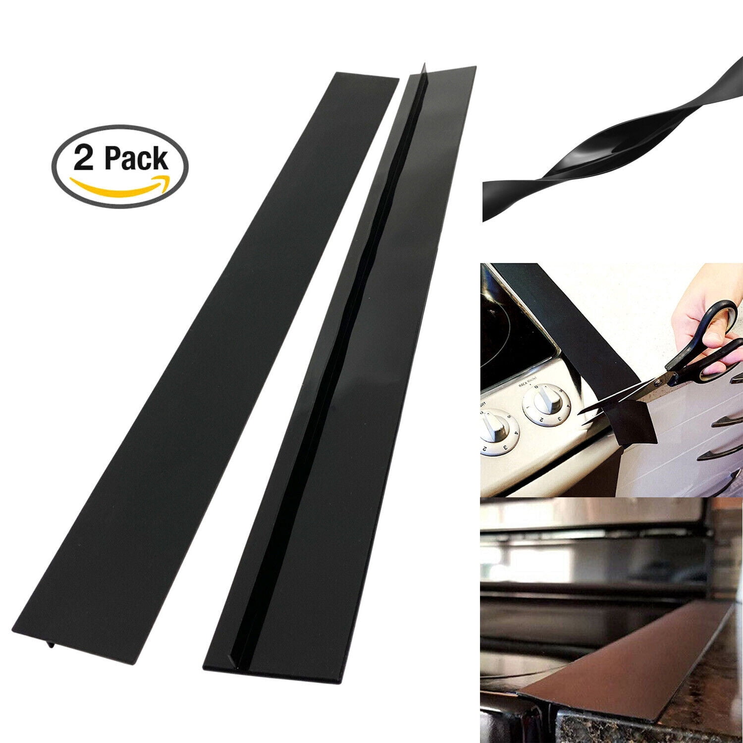 2 PCS 21'' Silicone Stove Counter Gap Cover Oven Guard Spill Seal Slit ...