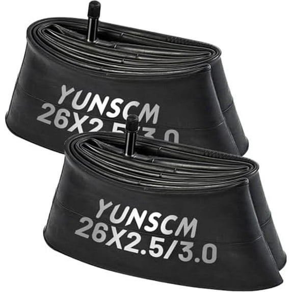 2-PCS 26" Fat Tire Tubes 26x2.5 26x3.0 AV Schrader Valve 26" Fat Bike ...