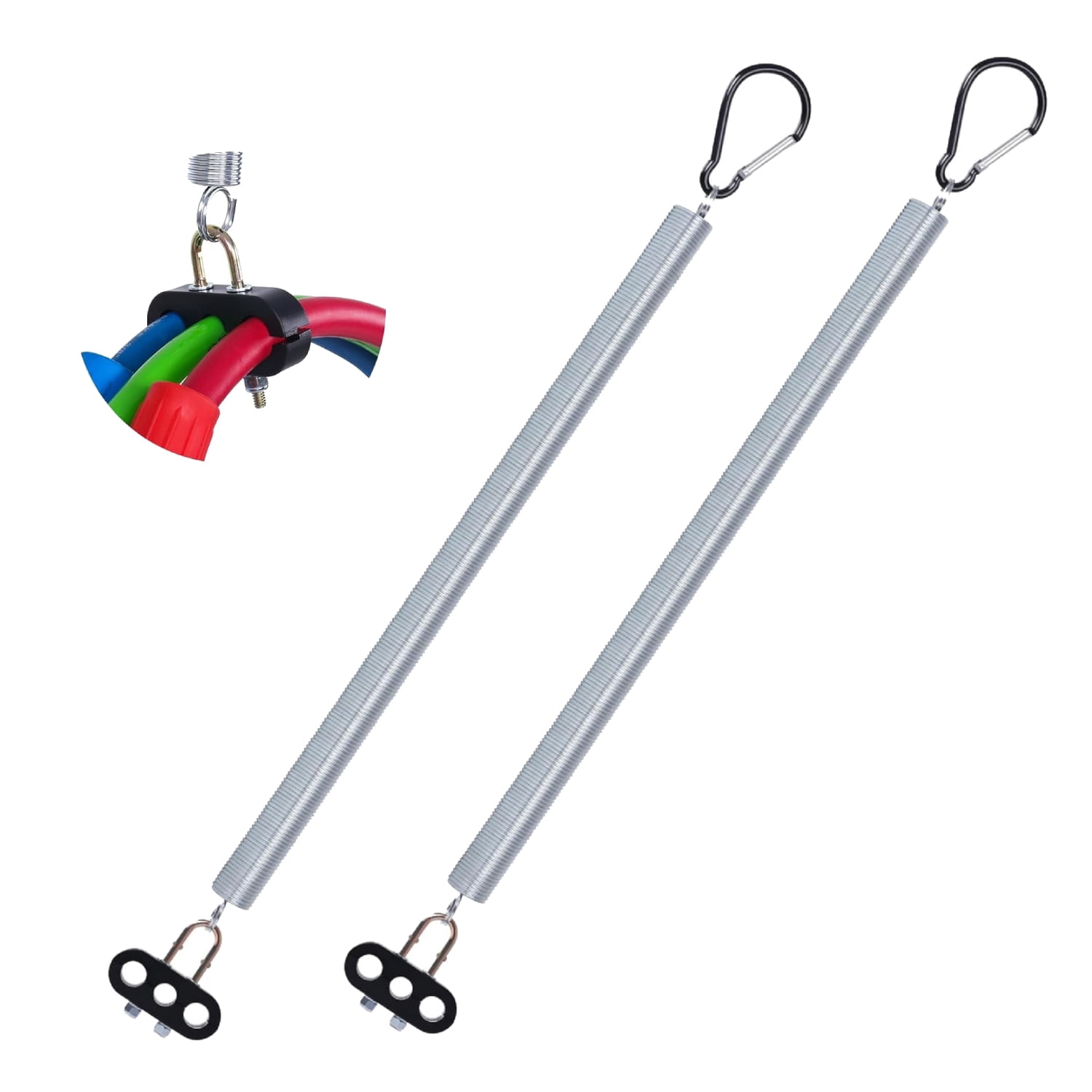 2 PCS 3 in 1 ABS Air Line Hose Tracker Tender Kit 25" Single Spring ...