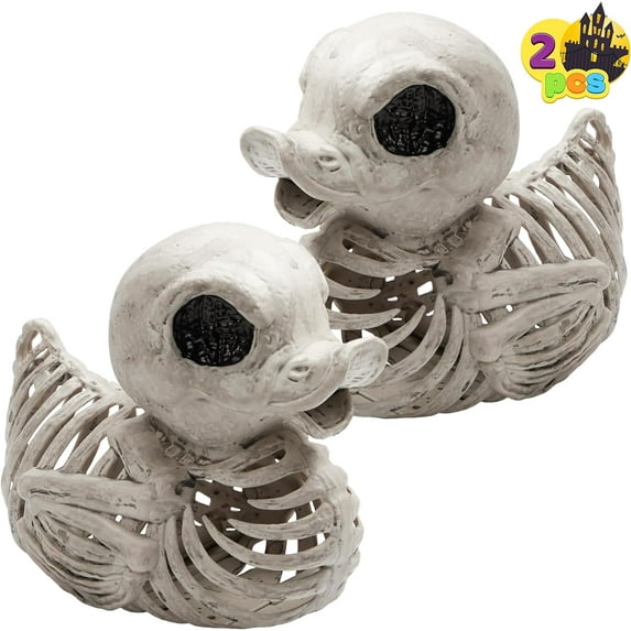 2 PCS 4.5” Duck Skeleton Plastic Bones Halloween Decorations for Spooky ...