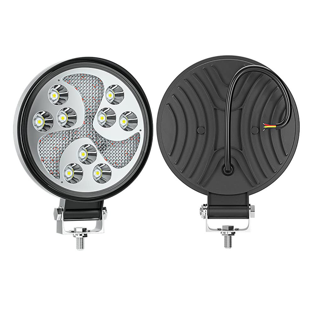 2 PCS 4.5 Inch Round 27W Spot LED Work Light Fog Light Waterproof ...