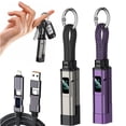 2 PCS 4-In-1 Digital Display Keychain Charging Cable,Short Usb C to ...