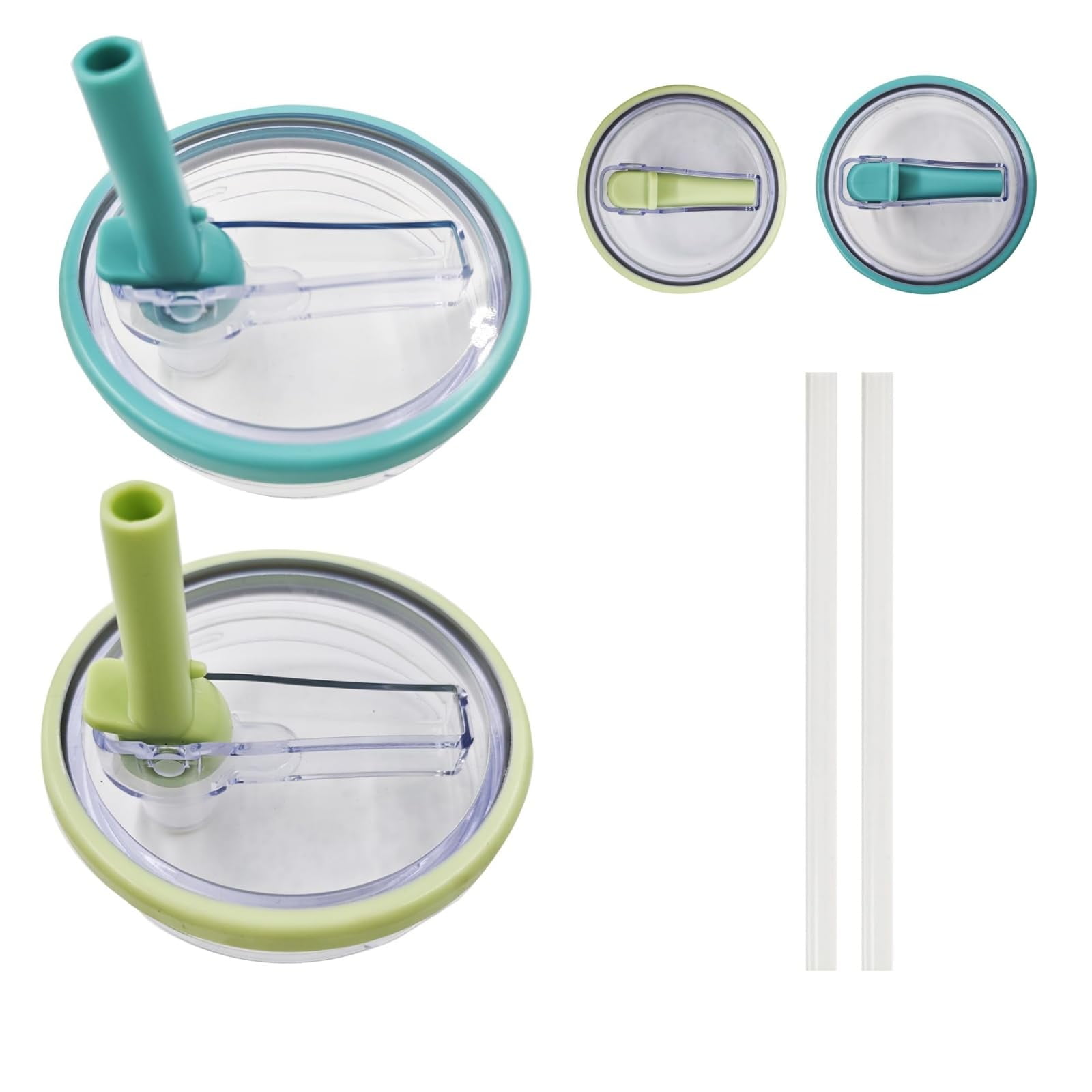 2 PCS 40 oz Replaceble Tumbler Flip Straw Lid for Stanley Quencher ...