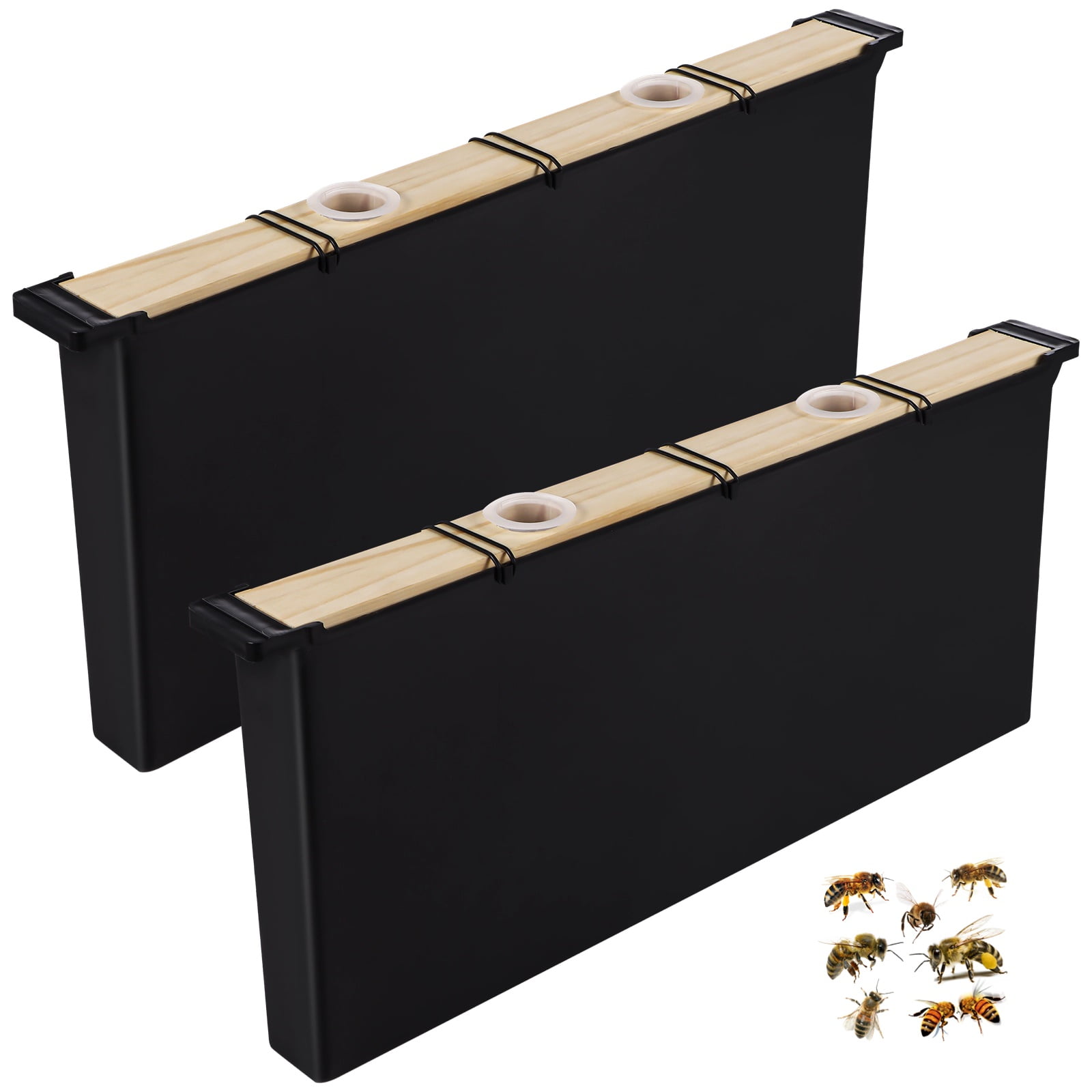 2 PCS 4L Beehive Feeders, Beehive Frame Feeders with Mesh Tube Ladders ...