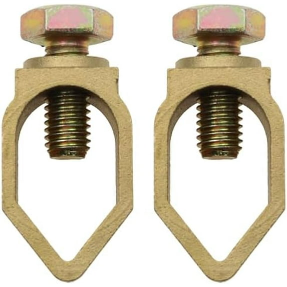 2 PCS 5/8-Inch Direct Burial Copper Ground Rod Clamps Grounding Rod ...