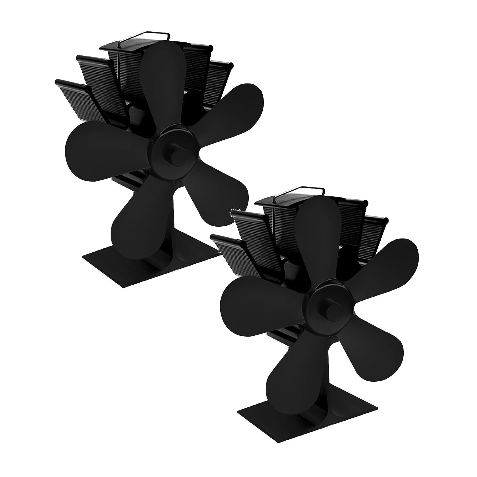 2 PCS 5 Blade for Heat Powered Wood Stove Fan Wood Log Burner Fireplace ...
