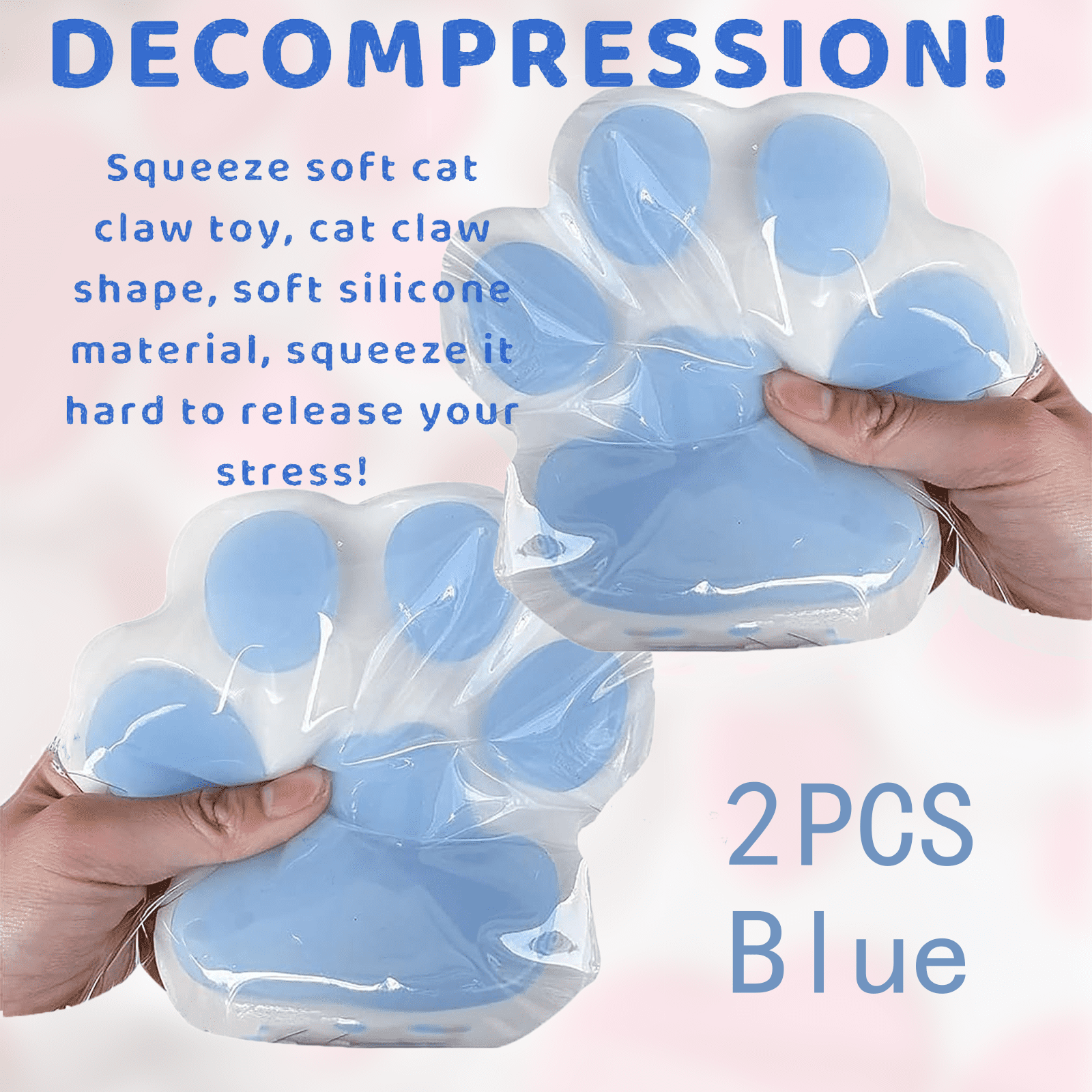 2 PCS 5 Inch Big Cat Paw Squishy Toys for Stress Relief, Cute Cat Paw ...