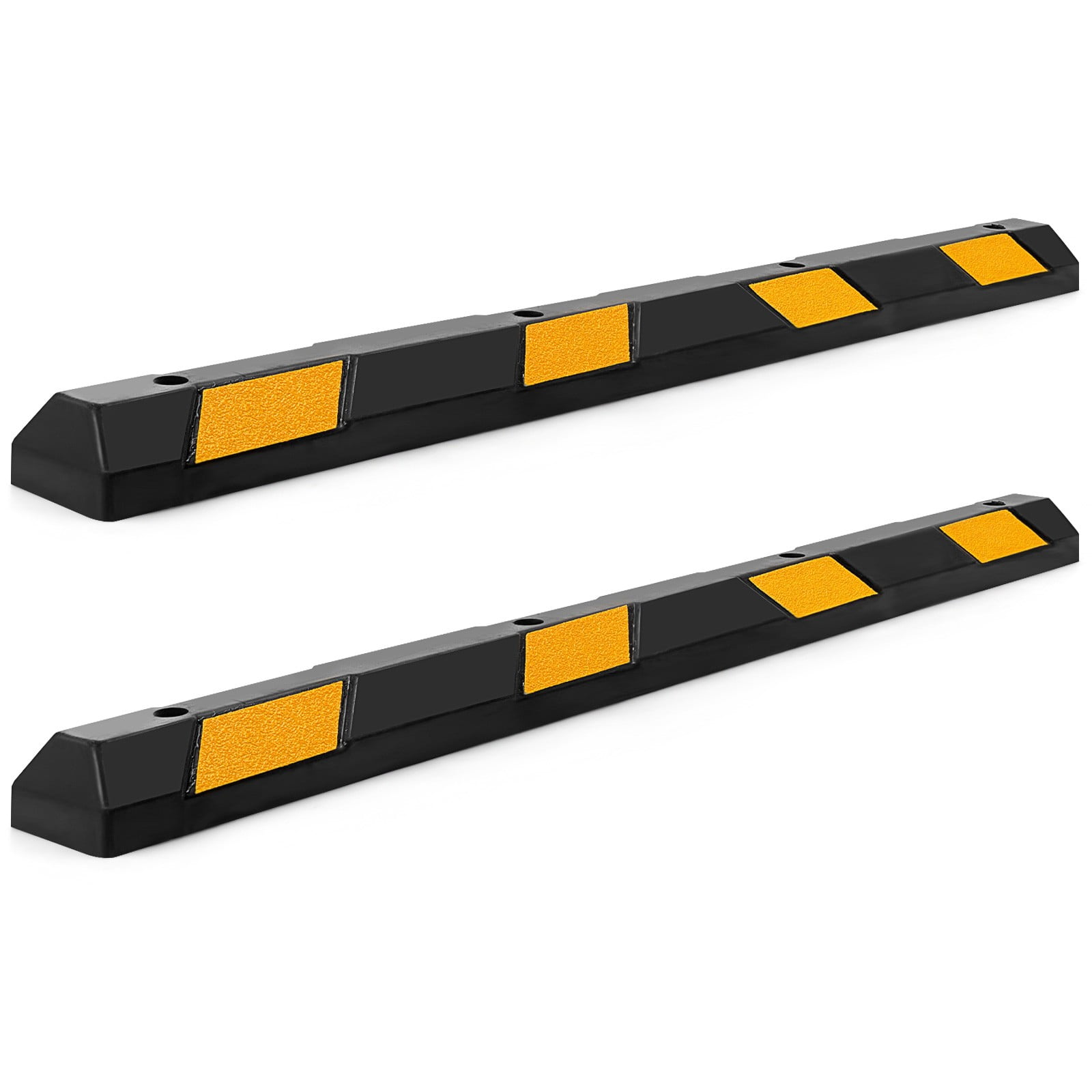 2 PCS 72" Rubber Parking Curb Heavy Duty Parking Lot Stopper Truck ...