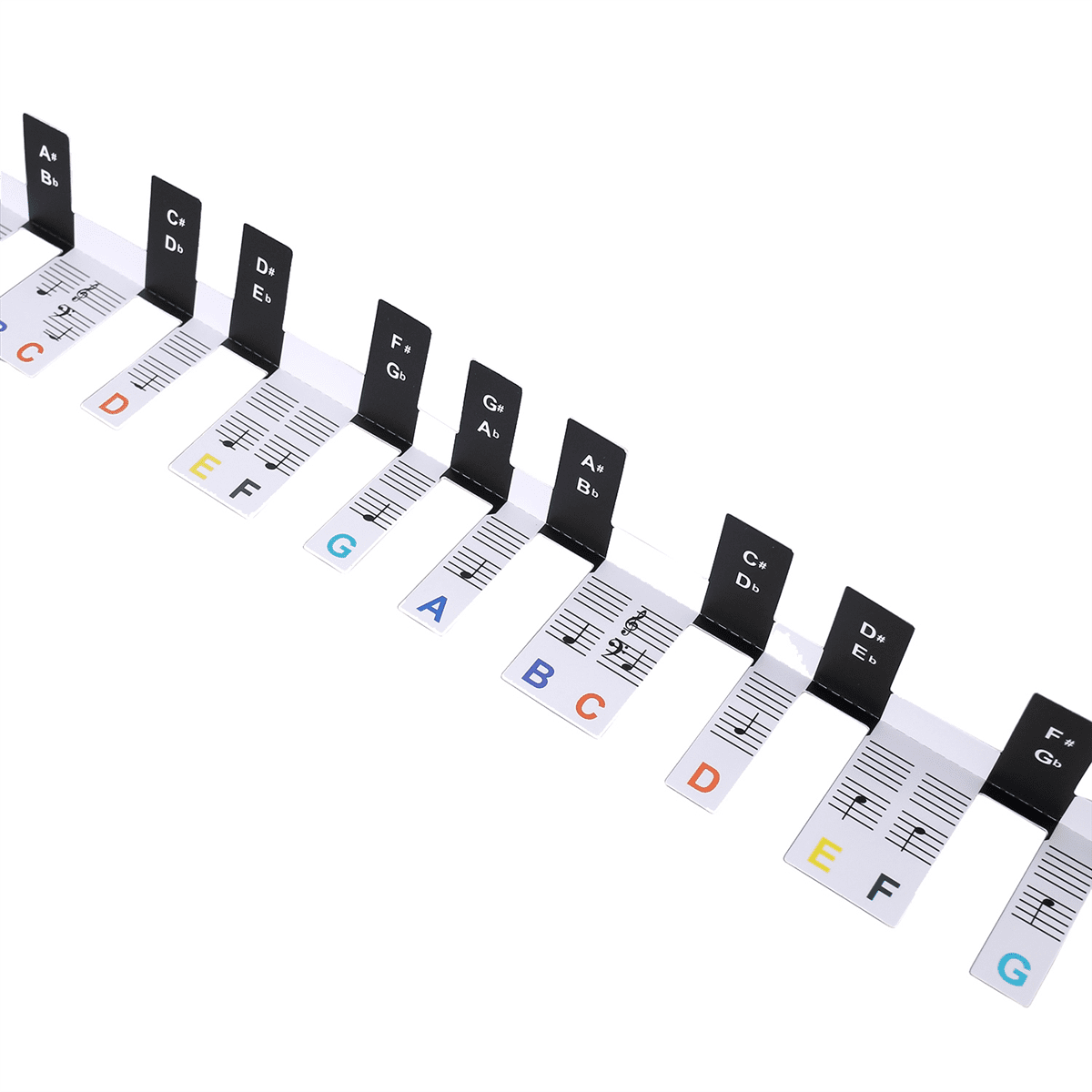 2 PCS 88 Keys Removable Piano KEY Labels Piano Keyboard Stickers Piano ...
