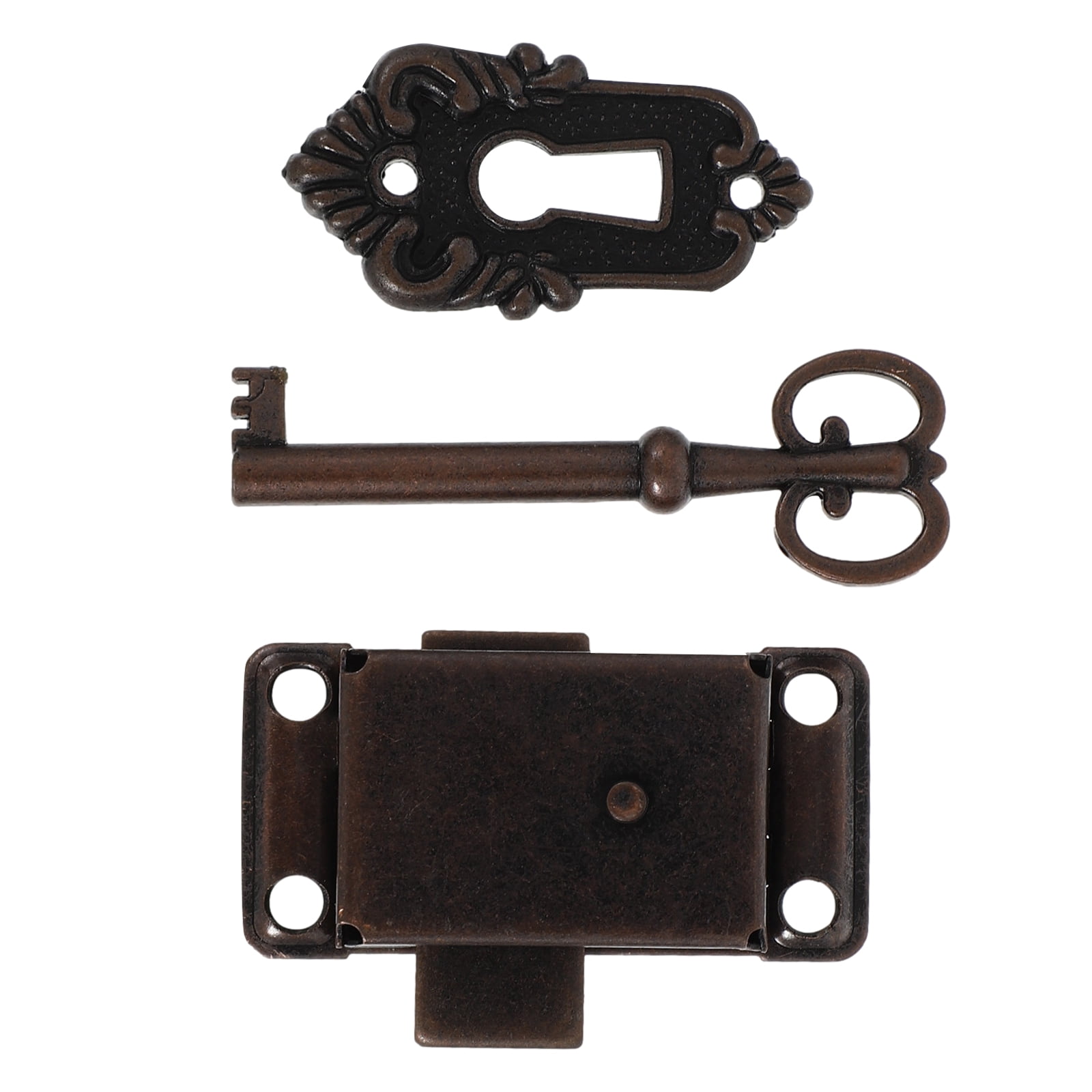 2 PCS Accessory Antique Lock Keyhole Cover Finished Cabinet Locks ...