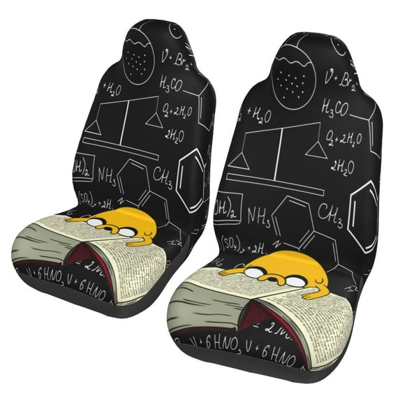 2 PCS Adventure Cartoon Time Car Seat Covers Cartoon Car Interior Seat ...