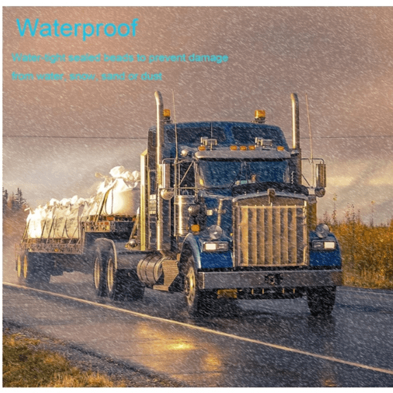 2 PCS Amber/Red Double-Face Pedestal Fender Light with Stud Mount ...