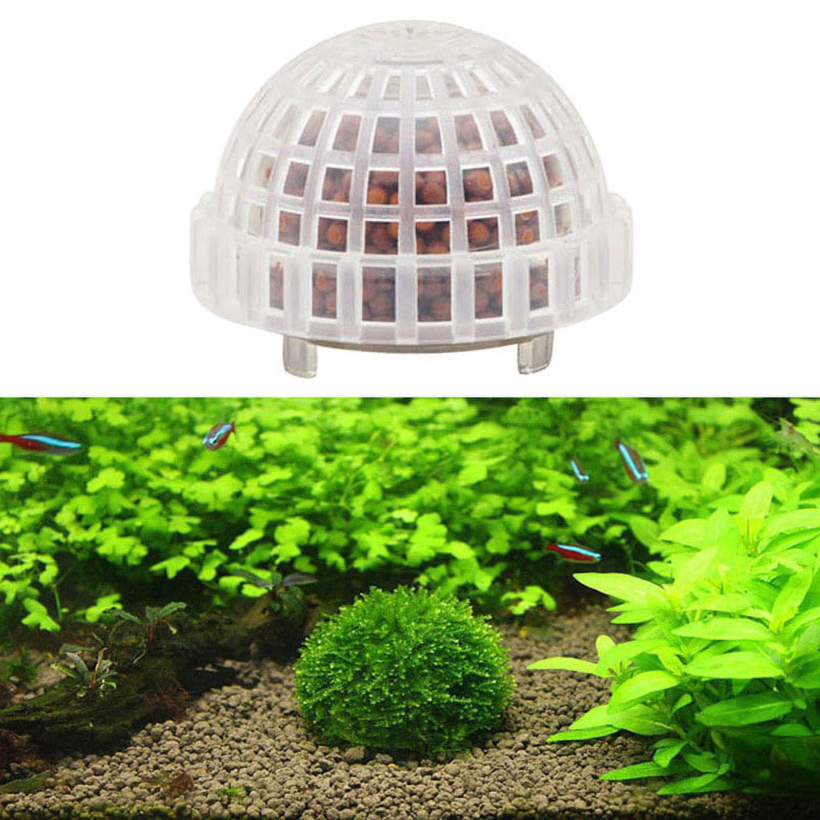 2 PCS Aquarium Transparent Landscaping Plants Floating Moss Ball Holder ...