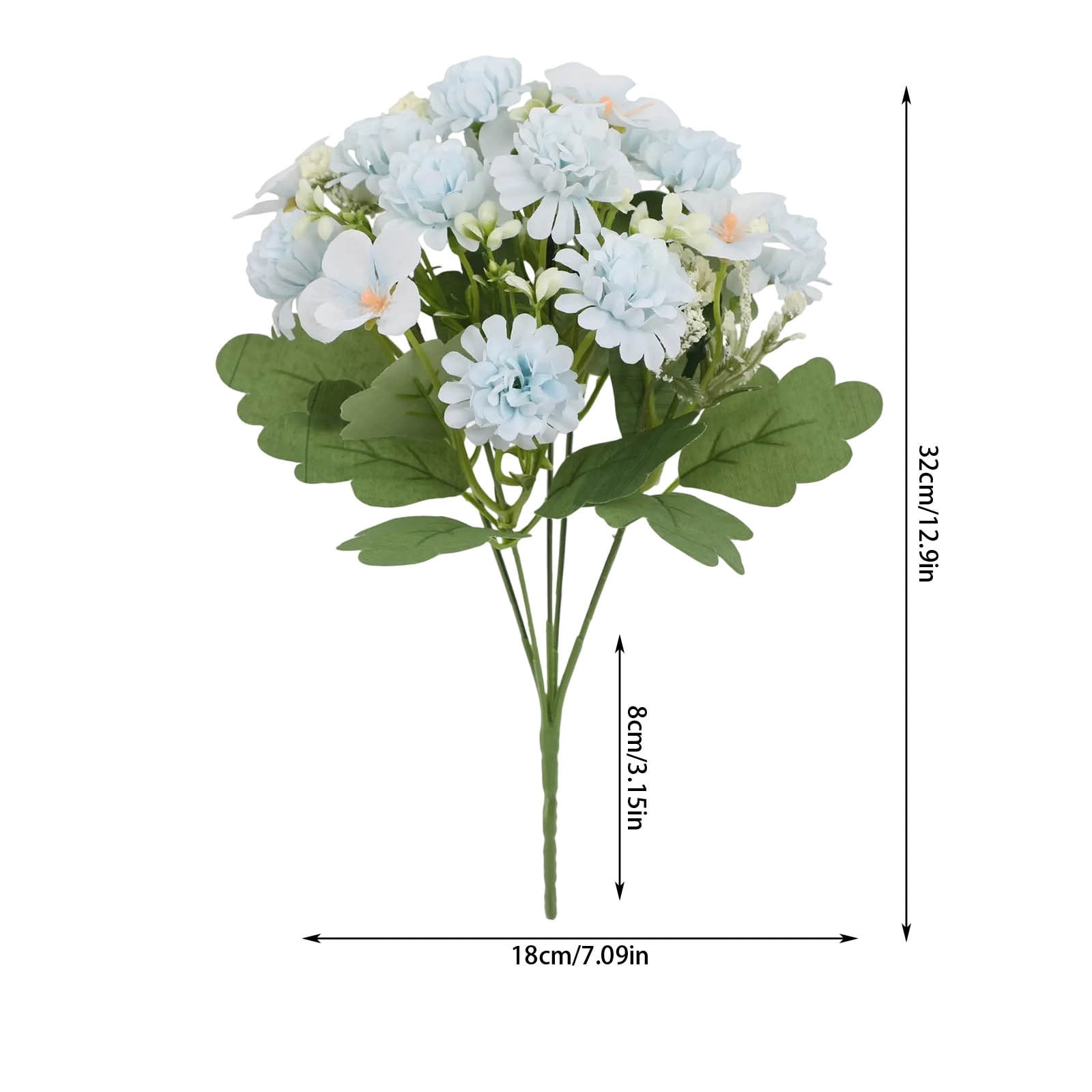 2 PCS Artificial Flowers Combo Fake Flowers Rose Silk Flowers with ...