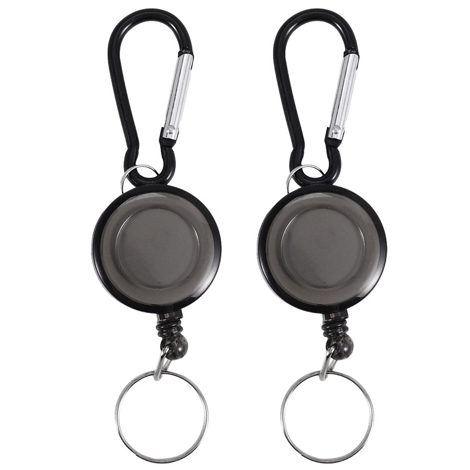 2 PCS BADGE REEL - RETRACTABLE YOYO SKI PASS ID CARD HOLDER KEY CHAIN ...