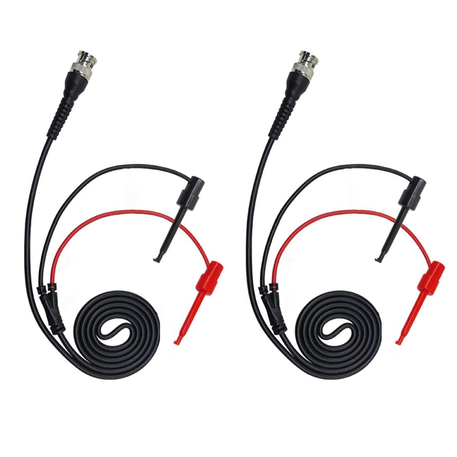 2 PCS BNC Test Leads 120cm BNC to Dual Test Hook Clips Cable ...