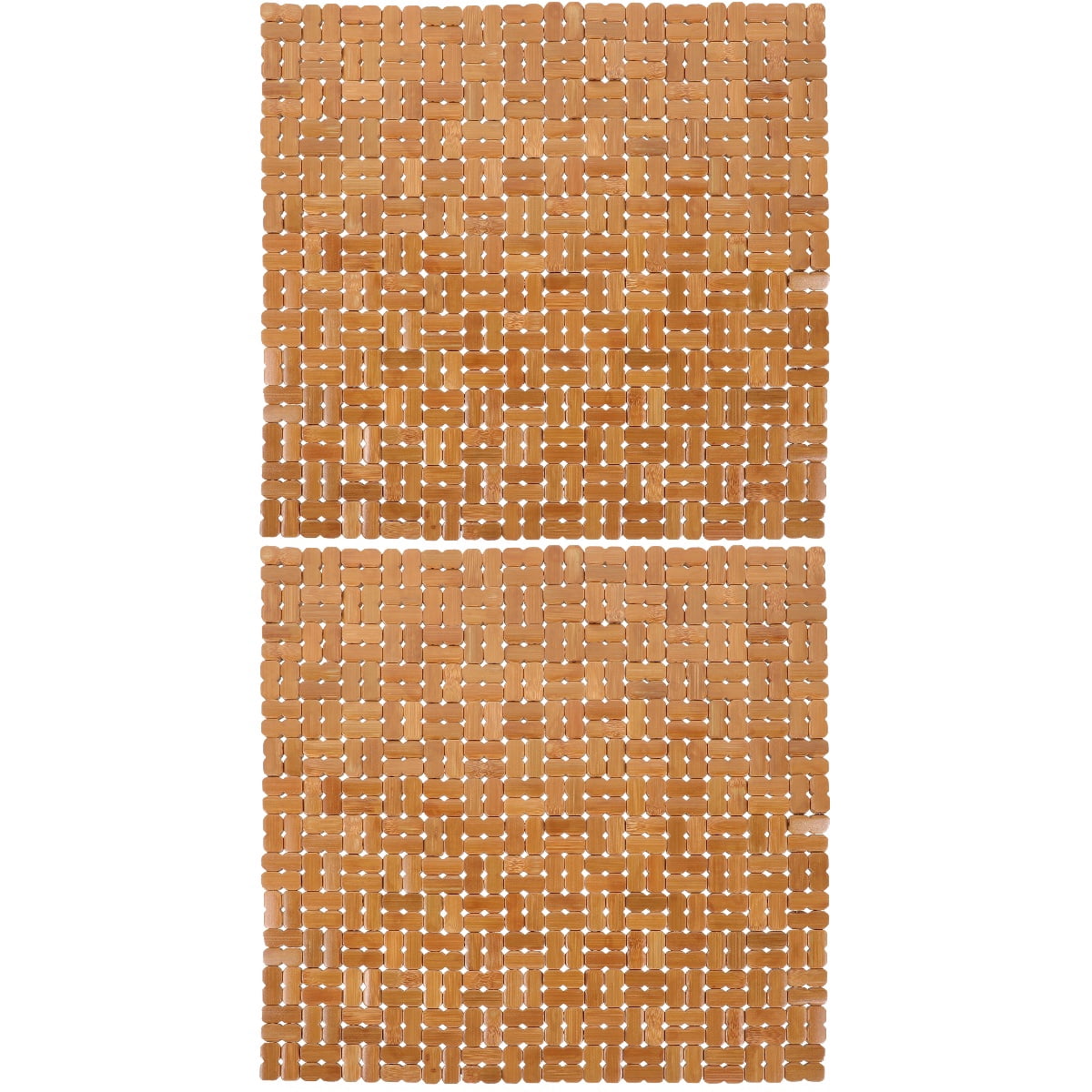 2 PCS Bamboo Mahjong Mat Cushion Summer Chair Seat (carbonized Color ...