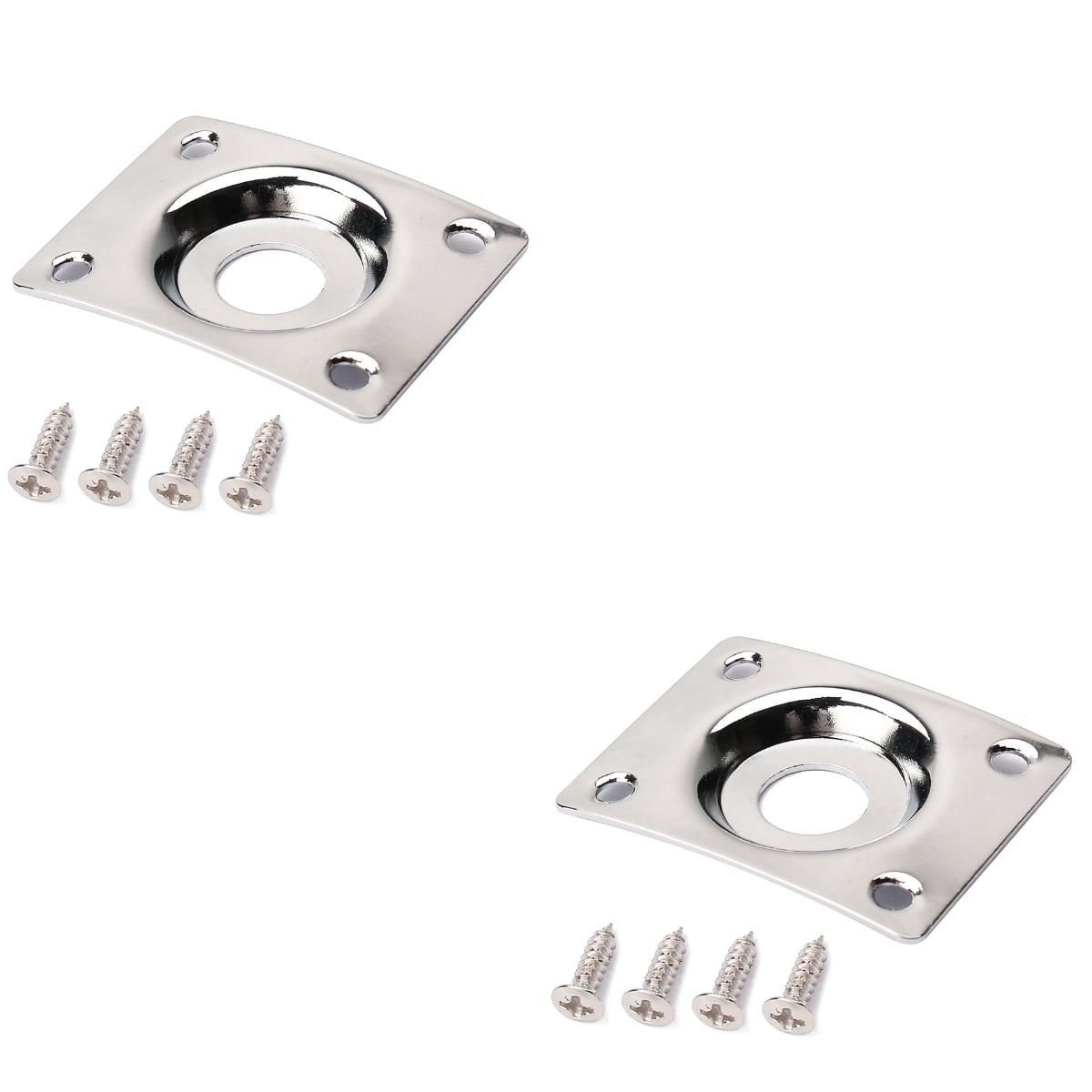 2 PCS Bass Pickup Electric Guitar Jack Socket Plate Replacement ...