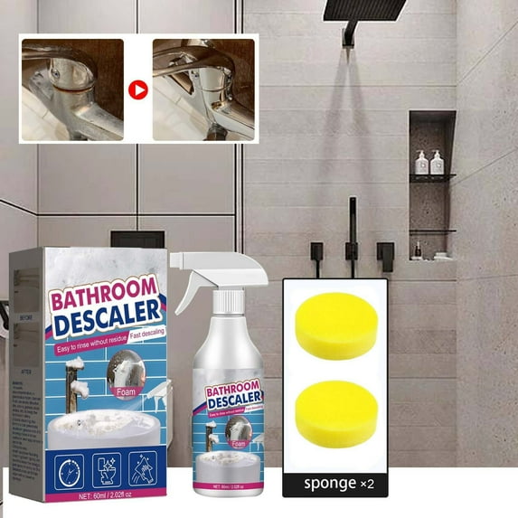 2 PCS Bathroom Cleaner Glass Descaler Powerful Foaming Cleaner Spray ...