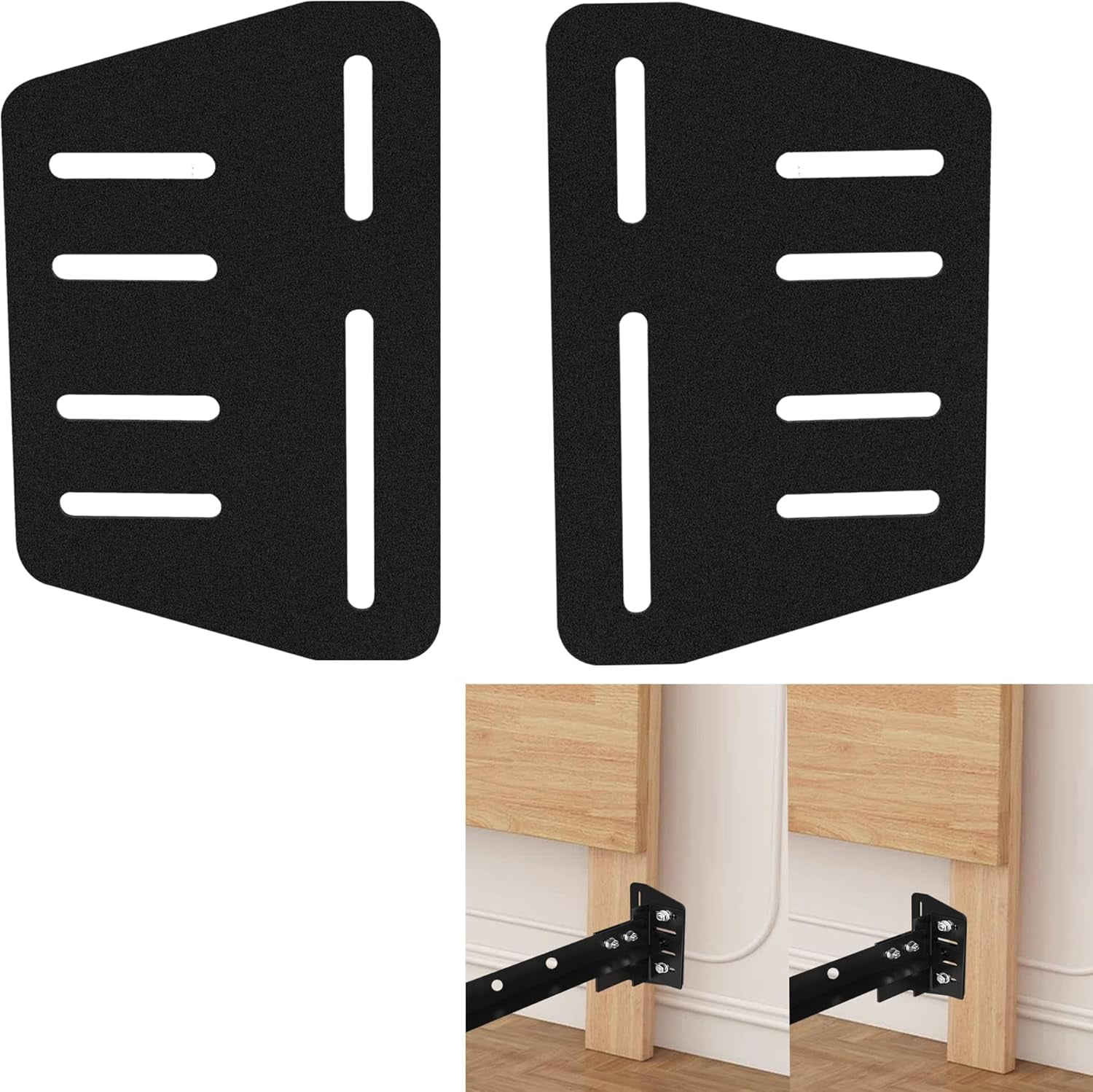 2 PCS Bed Frame Adapter for Headboard, Heavy Duty Bed Frame Adapter ...