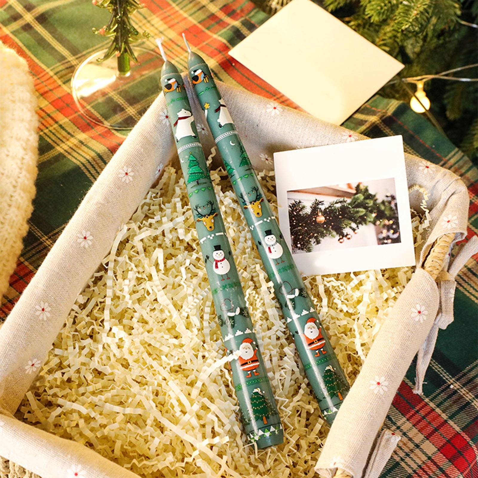 2 PCS Birch Taper Candle Set Birch Bark Candles Rustic Farmhouse Pillar ...