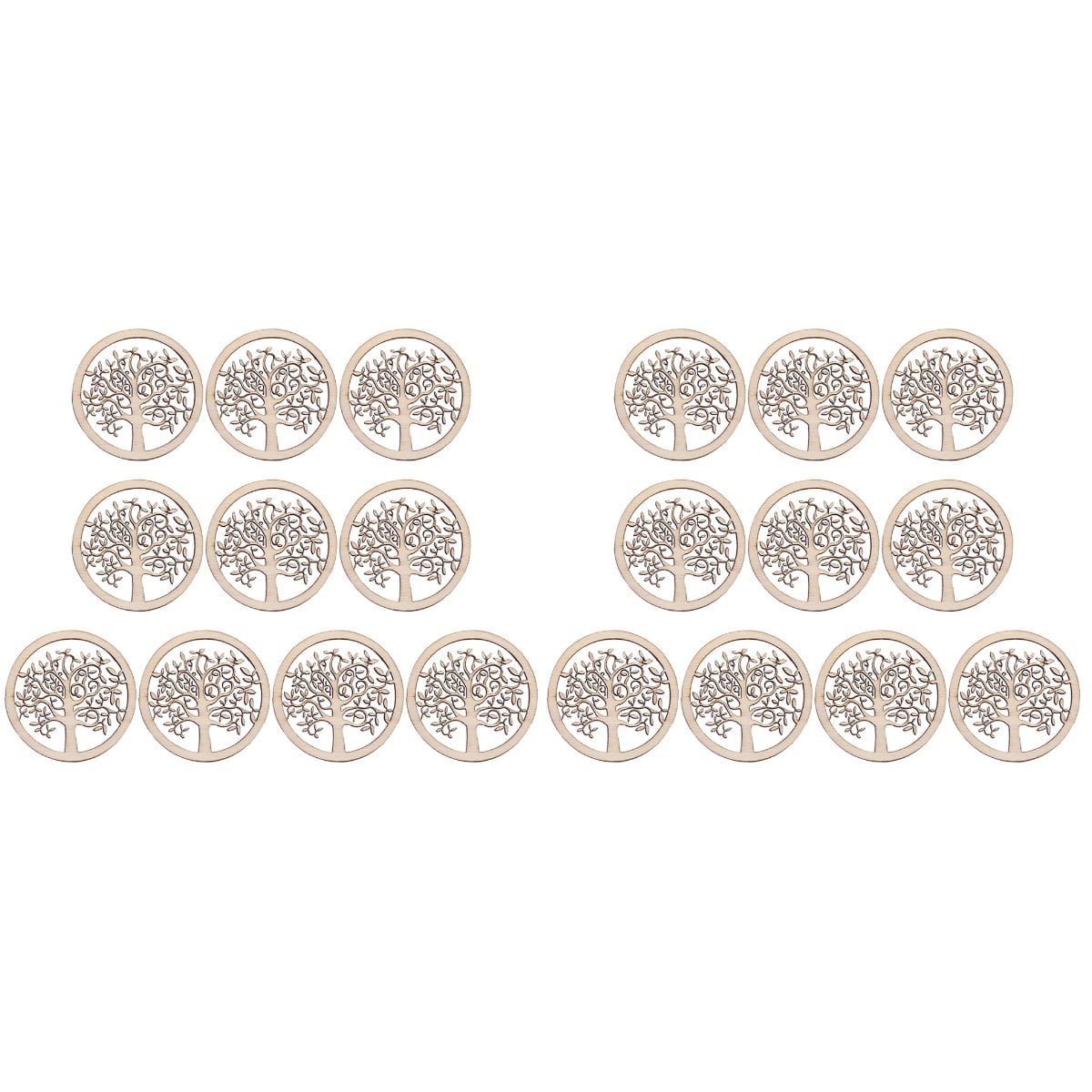 2 PCS Blank Coasters 10 Ft Wooden Tree of Life Life Tree 4.90X4.90X0 ...