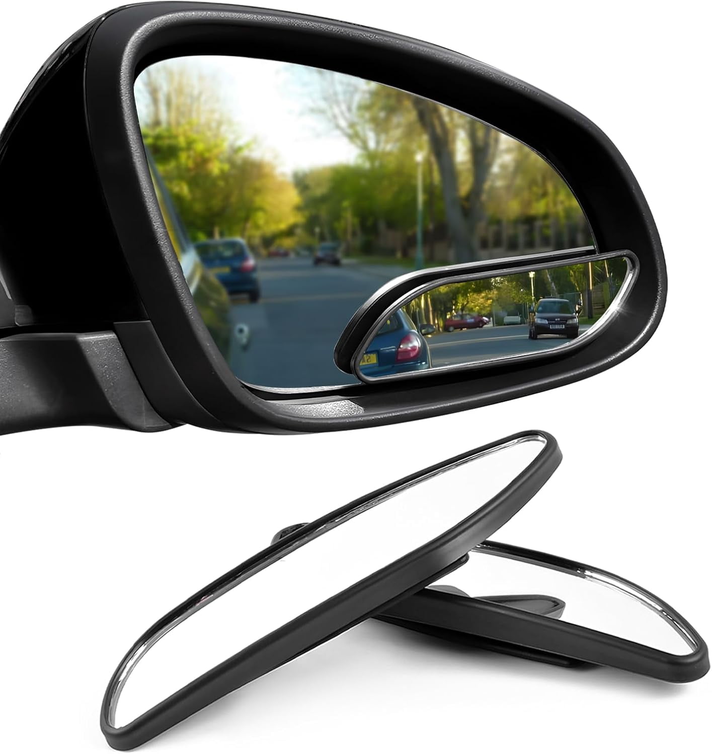 2 PCS Blind Spot Mirror, Adjustable Wide Angle Convex Side Rearview ...