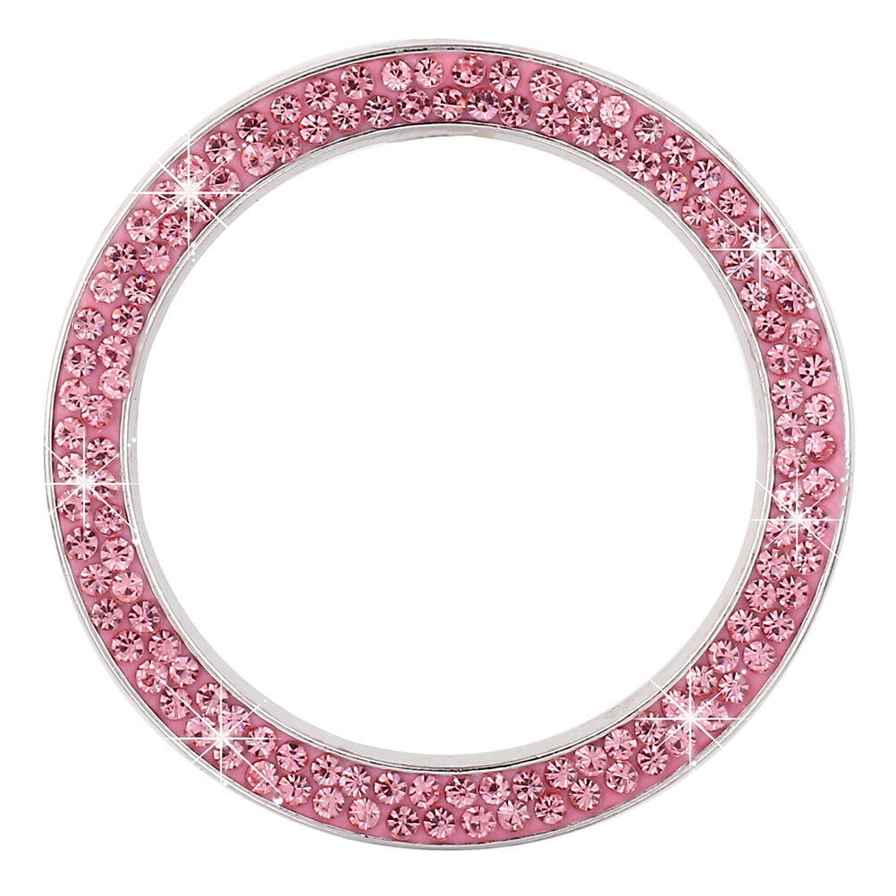 2 PCS Bling Auto Start Pink Tire Valve Stem Cap Car Decoration Button ...