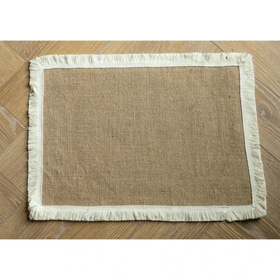 2 PCS Braided Placemats Heat Resistant Jute Table Mats Farmhouse Woven ...