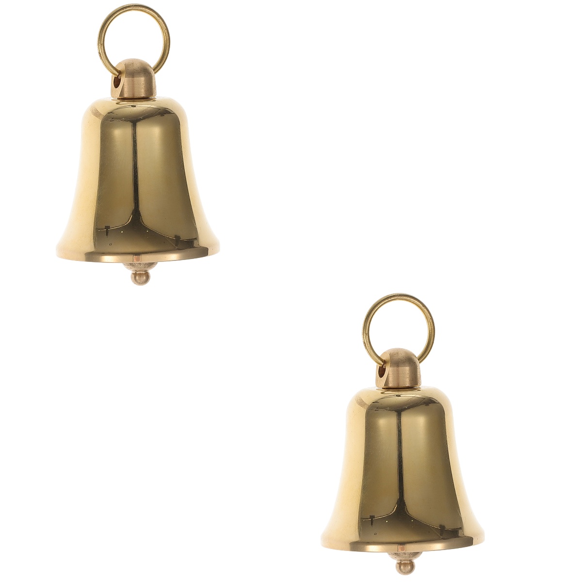 2 PCS Brass Bell Decor Vintage Bell Craft Bell Cast Iron Bell Tiny ...