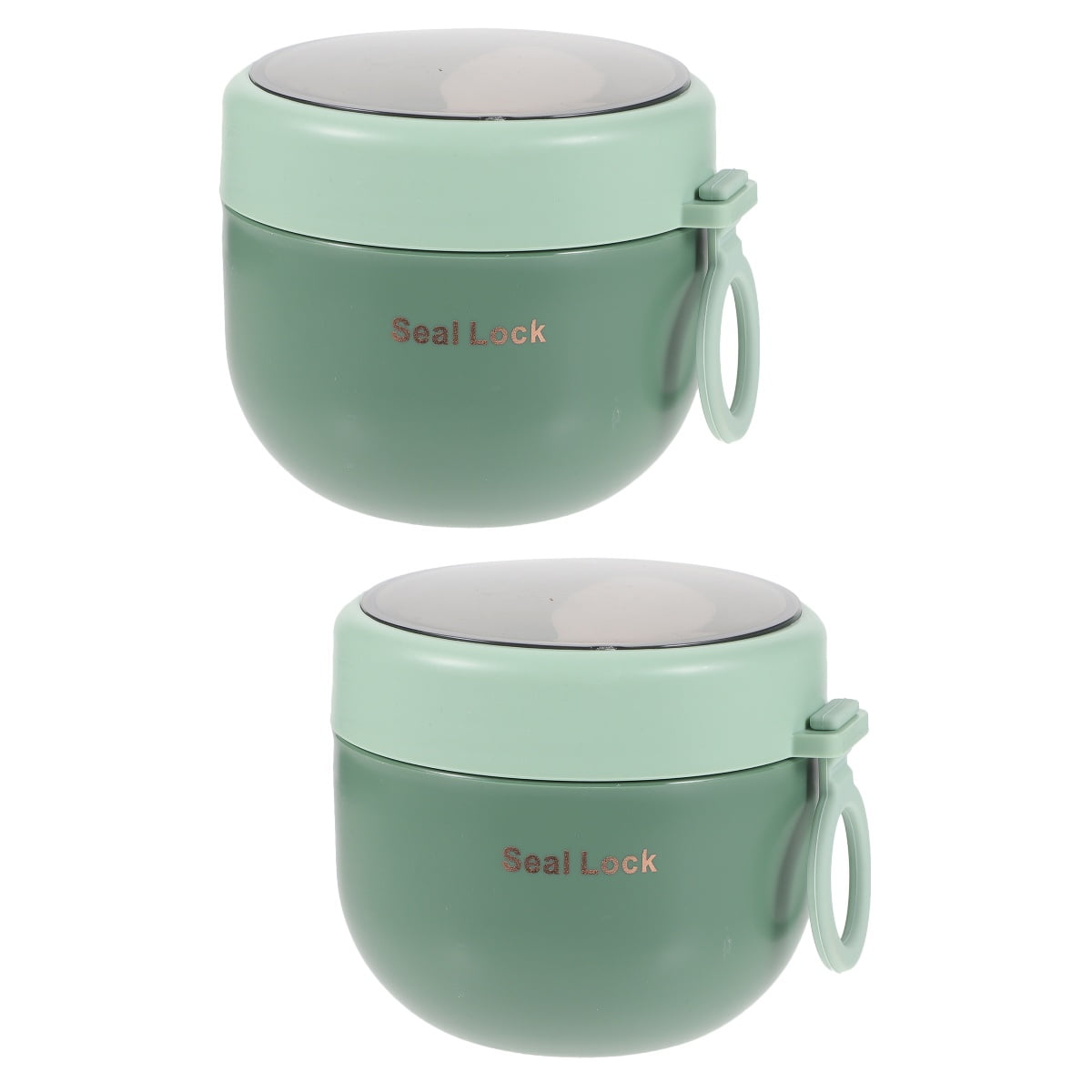 2 PCS Breakfast Cup with Handle Overnight Oat Containers Heat Retaining ...