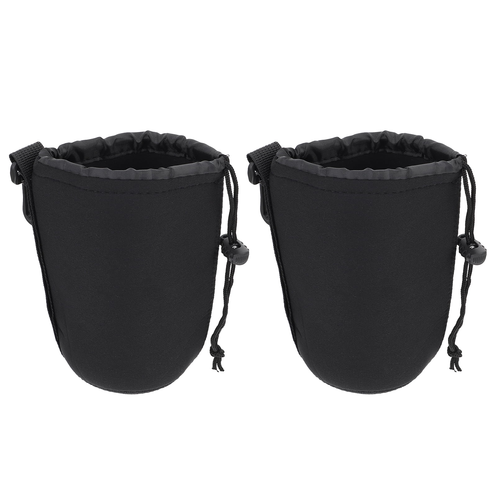 2 PCS Camera Lens Bag Neoprene Lens Case Neoprene Lens Container Camera ...