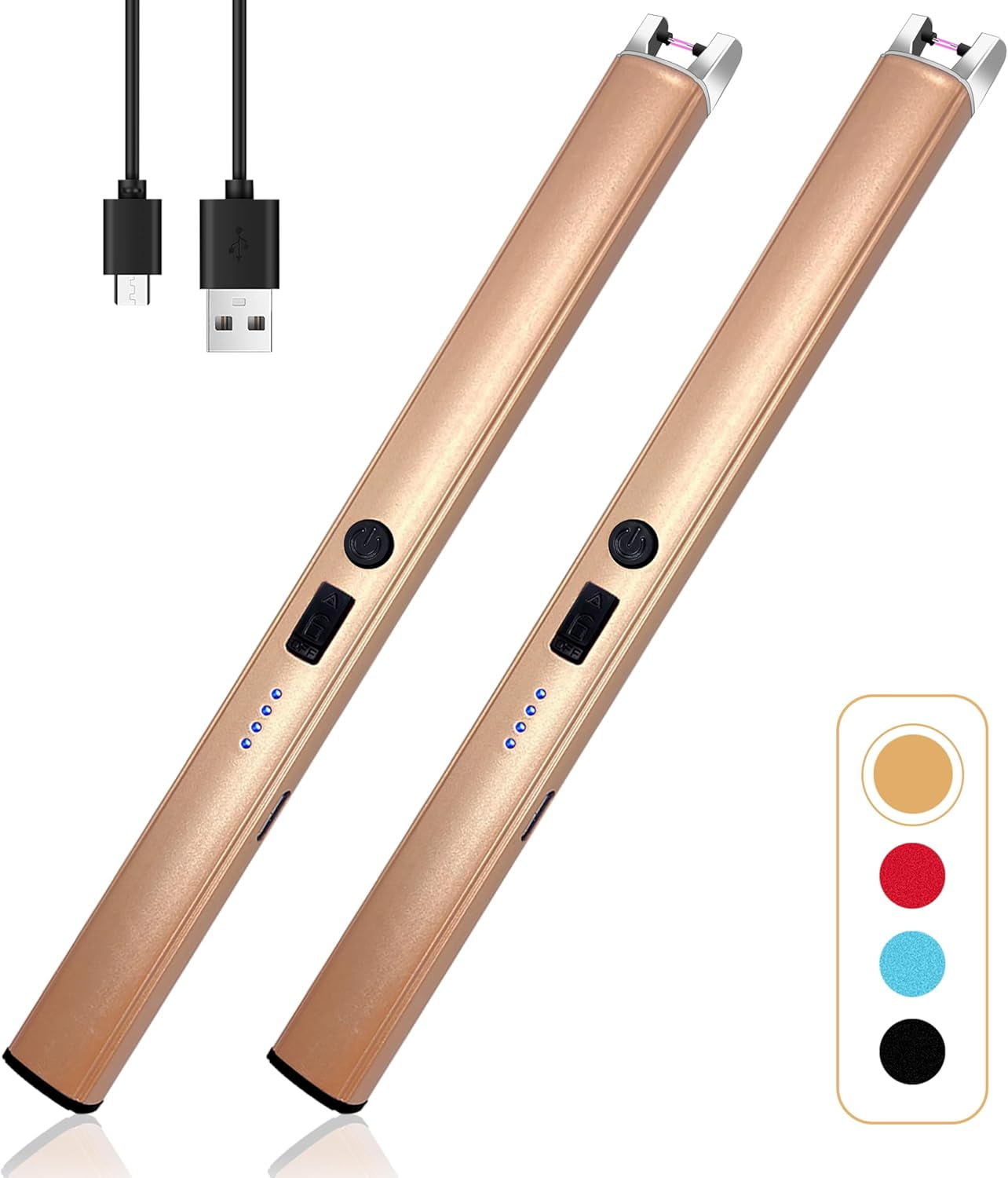 2 PCS Candle Lighter,Windproof Flameless Electric Lighter with LED ...