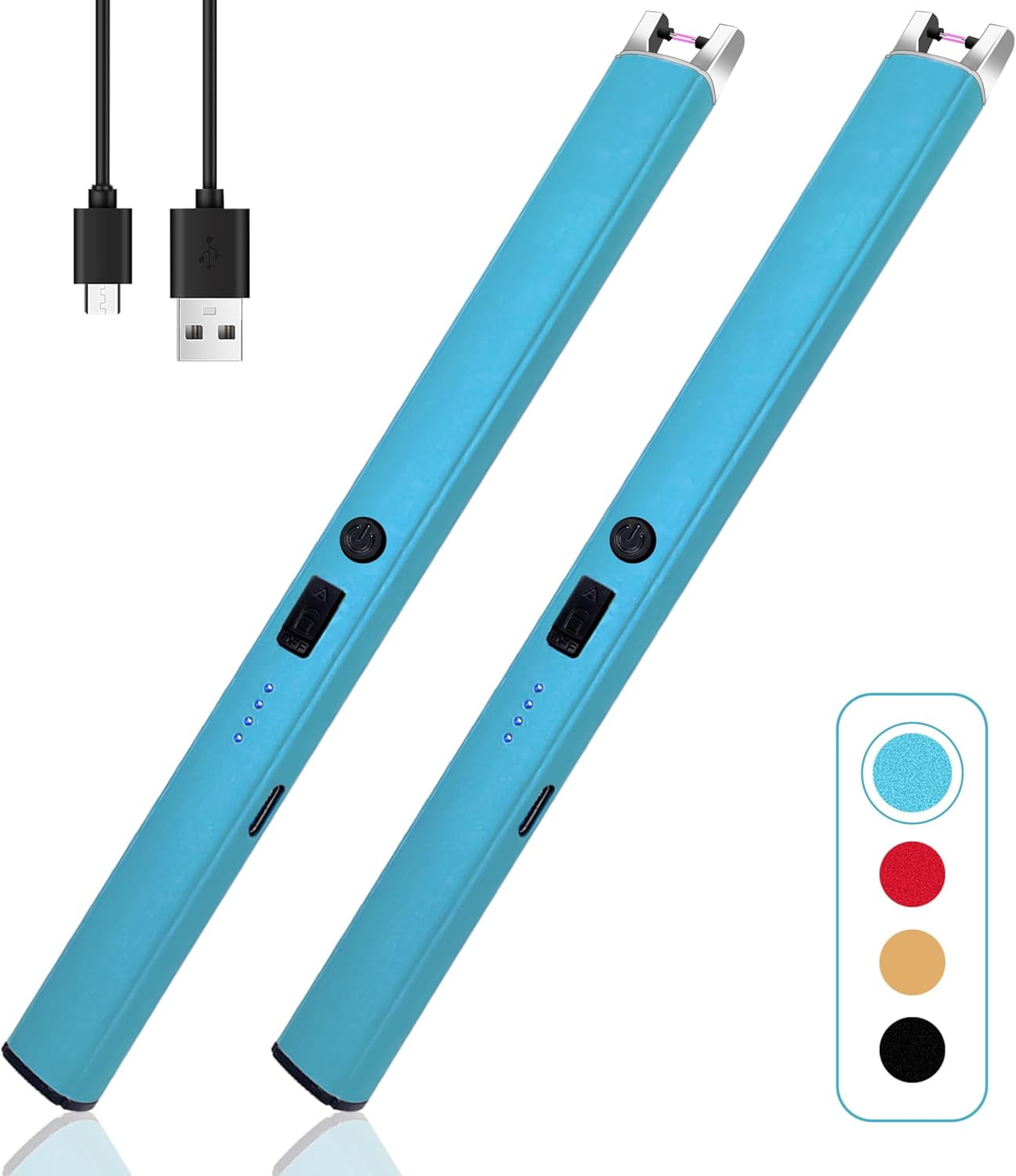 2 PCS Candle Lighter,Windproof Flameless Electric Lighter with LED ...