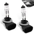 2 PCS Car 881-27W Halogen Bulb, 12V Super Penetrating Quartz Lamp Low ...