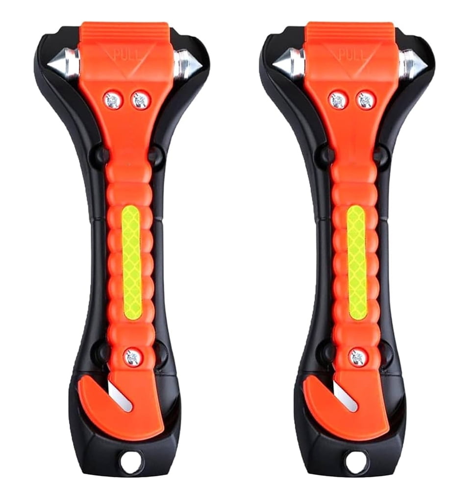 2 PCS Car Window Breaker, 2-in-1 Window Breaker Seatbelt Cutter, Glass Breaker Car Safety ...