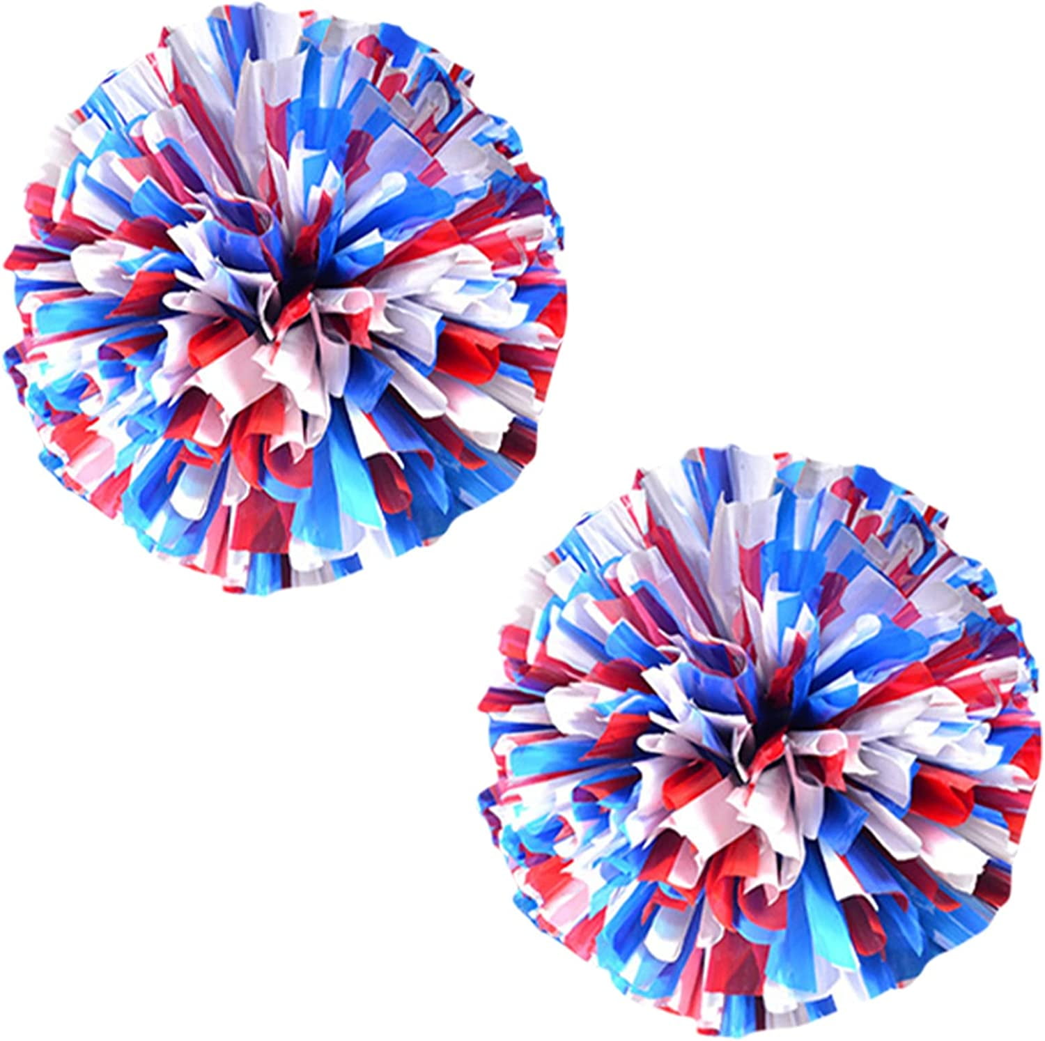 2 PCS Cheerleading Pom Poms with Handle or Ring for Team Spirit Sports ...