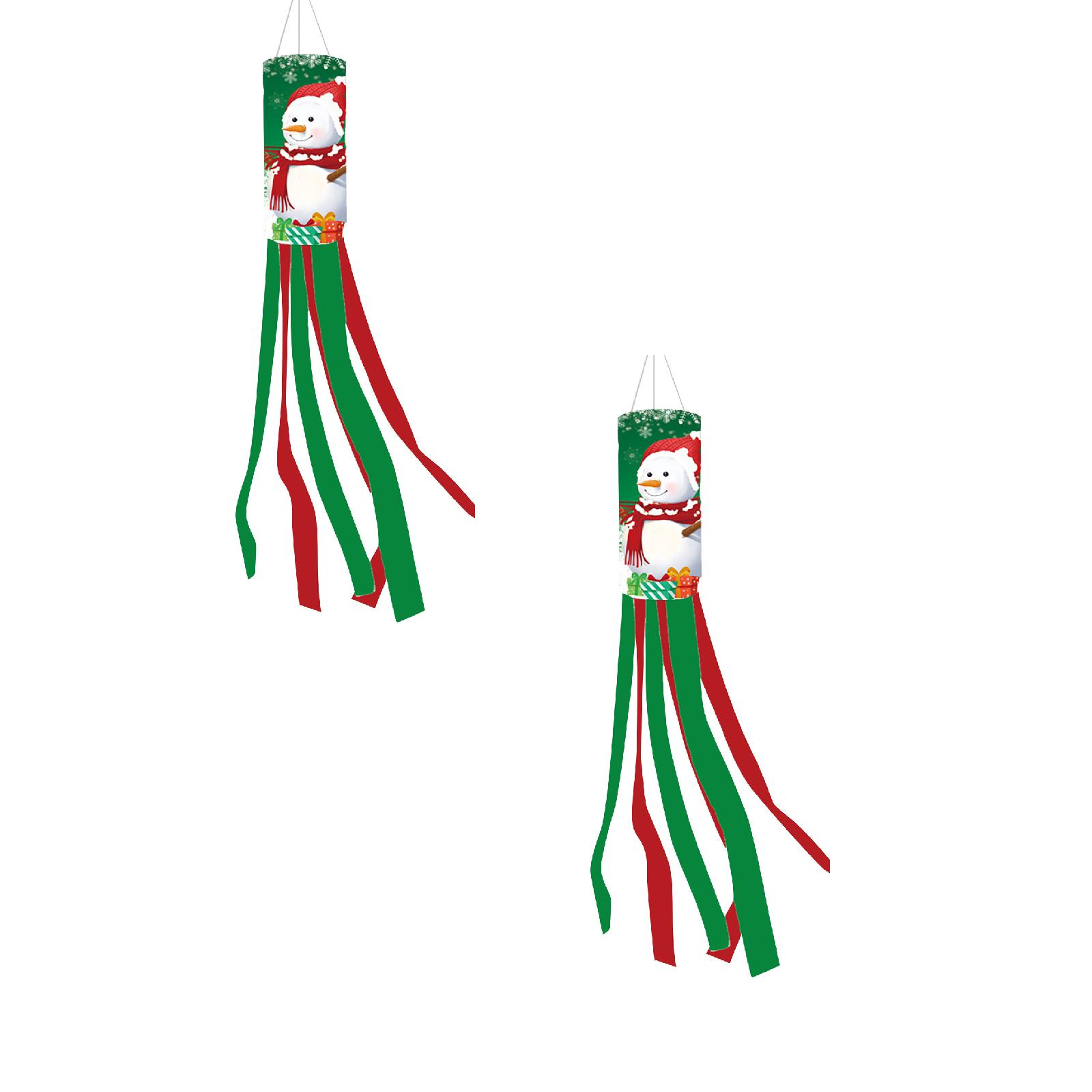 Christmas Windsock, Outdoor Decor Summer Christmas Windsock Flag ...