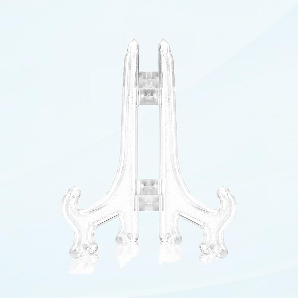 2 PCS Clear Acrylic Easel Plastic Sheet Stand Small Folding Display ...
